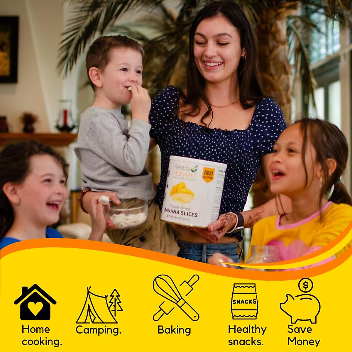 Ready Harvest Freeze Dried Bananas Freeze Dried Fruit Freeze Dried Food Gluten Free Snacks, Fruit Snacks, Canned Food, Bug Out Bag, Camping Essentials, Veggie Snacks #10 Can, 25-year shelf life 521g