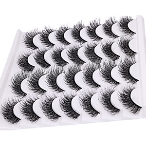 Cat Eye Lashes Natural Look Fluffy False Eyelashes Mink 6D Wispy Eye Lashes Pack Short Fake Lashes for Women by HeyAlice,14 Pairs