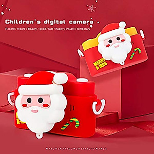 Niaviben Cute Christmas Camera for Kids 1080P HD with 2.0 Inches Color Dual Selfie Video Game Children Camera Gift Red