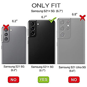 BENTOBEN Samsung Galaxy S21 Plus Case 6.7", Sparkly Glitter Slim Phone Case with 360° Ring Holder Kickstand Car Mount Supported Dual Layer Protective Cover for Samsung Galaxy S21+ Plus 5G 2021, Purple