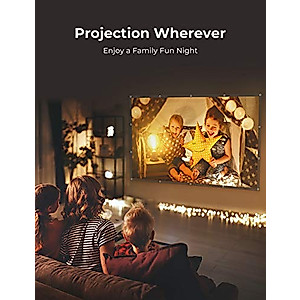 100 inch Projection Screen, 16:9 Foldable Anti-Crease Portable Projector Movies Screens Double Sided Video Projector Screen for Home, Party, Office, Classroom