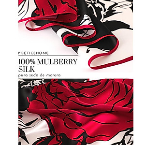 PoeticEHome 100% Mulberry Silk Long Scarf - Women's Large Oblong Shawl for Head, Neck, and Hair Wrap, with Gift Packaging