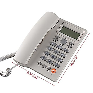 Corded Landline Phone Big Button Household Hotel Business Desktop Landline Telephone with LCD Display KX-T2025 Landline Phone Standard Phone Telephones Landline Corded with Answering Machine