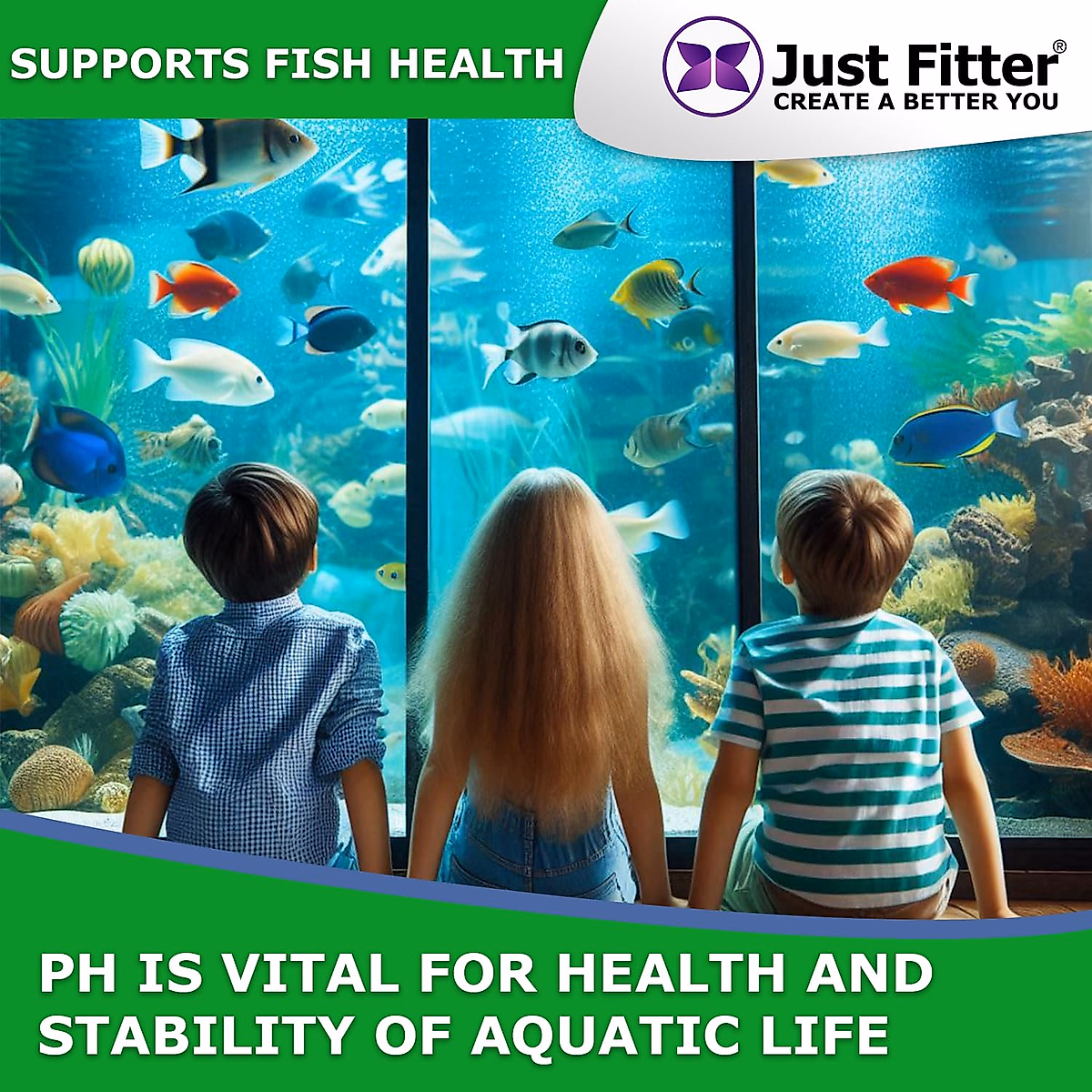 Just Fitter Alkaline Water pH Test Strips. Testing Kit for Home Drinking Water and Liquids. Universal Tester for Aquarium, Fish Tank, Pool, Hot Tub, Spa, Kombucha, Fermentation and Brewing Process.