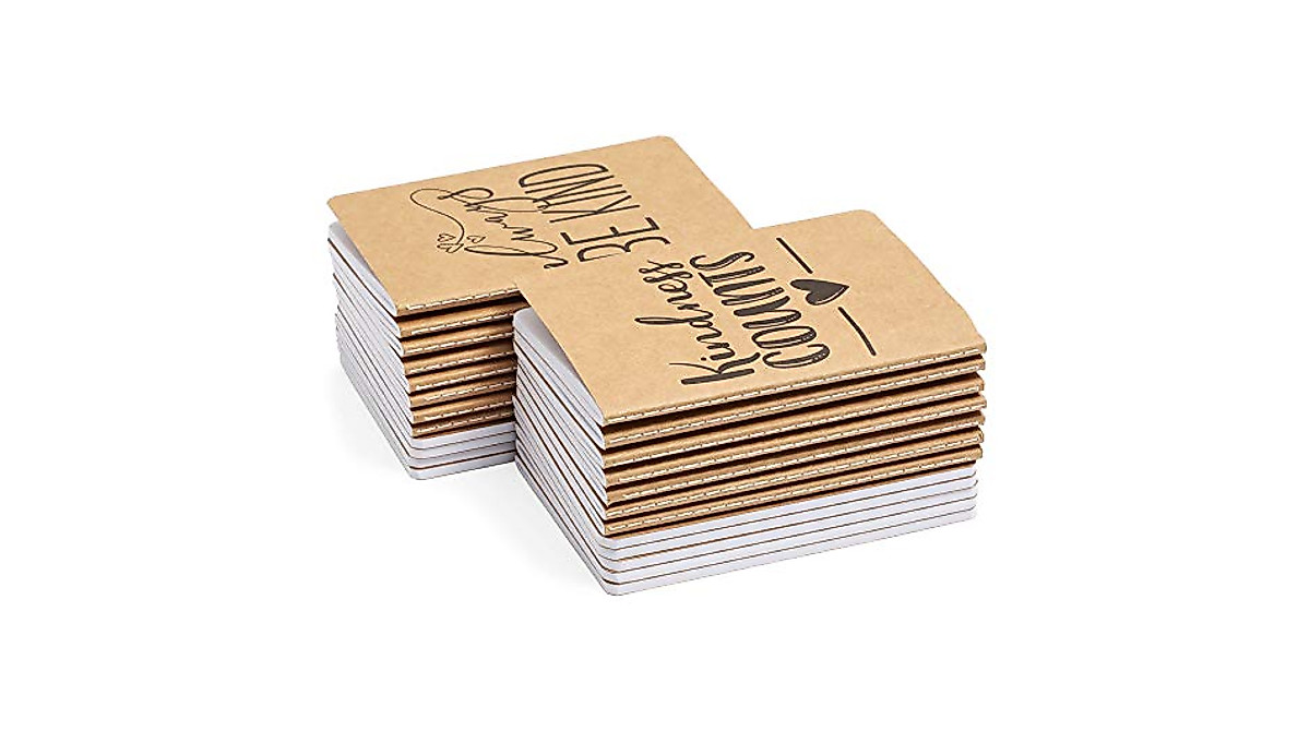 Kindness Counts Kraft Pocket Journals for Kids - 24 Pack