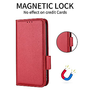 Compatible with Oppo Reno 6 Pro 5G Case,PU Leather Kickstand with Card Holders,Compatible with Oppo Reno6 Pro 5G PEPM00 CPH2249 Flip Magnetic Closure Protection Phone Wallet Cover Hong