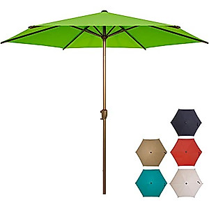Ogrmar 7.5 FT Patio Umbrella Outdoor Table Umbrella with Push Button Tilt and Crankfor Terrace, Backyard, Garden, Courtyard, Swimming Pool, Lawn (Pear Green)