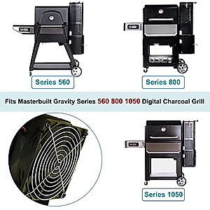 Blackhoso Fan Kit for Masterbuilt Digital Charcoal Grill, Fan Kit Replacement Part 9904190040 for Masterbuilt Gravity Series 560/800/1050 Digital Charcoal Grills and Smokers