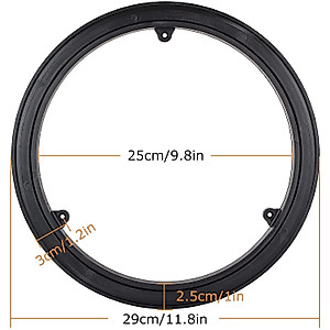 ZIQI 2 Pack 12 Inch Lazy Susan Plastic Rotating Turntable, Steel Ball Bearings Swivel Stand, ABS+PC Lazy Susan Hardware for Potted Plants, Rotating Display Stand, Stereo Speakers, 75 Lbs Capacity