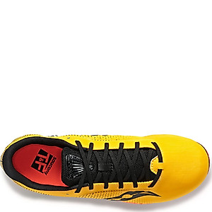 Saucony Women's Spitfire 5 Running Shoe, VIZIGOLD/VIZIRED, 10