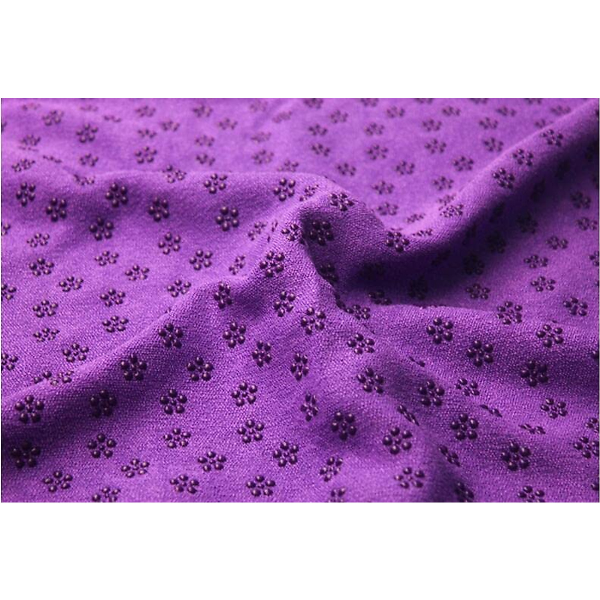 IntoBetterLife IBL-Yoga Towel, Hot Yoga Mat Towel - Sweat Absorbing Non-Slip for Hot Yoga, Pilates and Workout, 24x72 inches with Grip Dots (Purple)