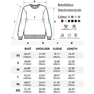 Gihuo Women's Winter Fleece Sherpa Lined Sweatshirt Crewneck Pullover Warm Heavyweight Long Sleeve Sweatshirt(DarkGrey, Small)