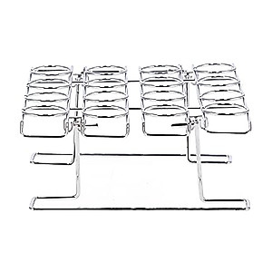 Ice Cream Cone Cupcake Baking Rack, 16 Cavities Stainless Steel Ice Cream Display Desktop Stand Tray DIY Cooling Rack for Kids Birthday Afternoon Tea Party