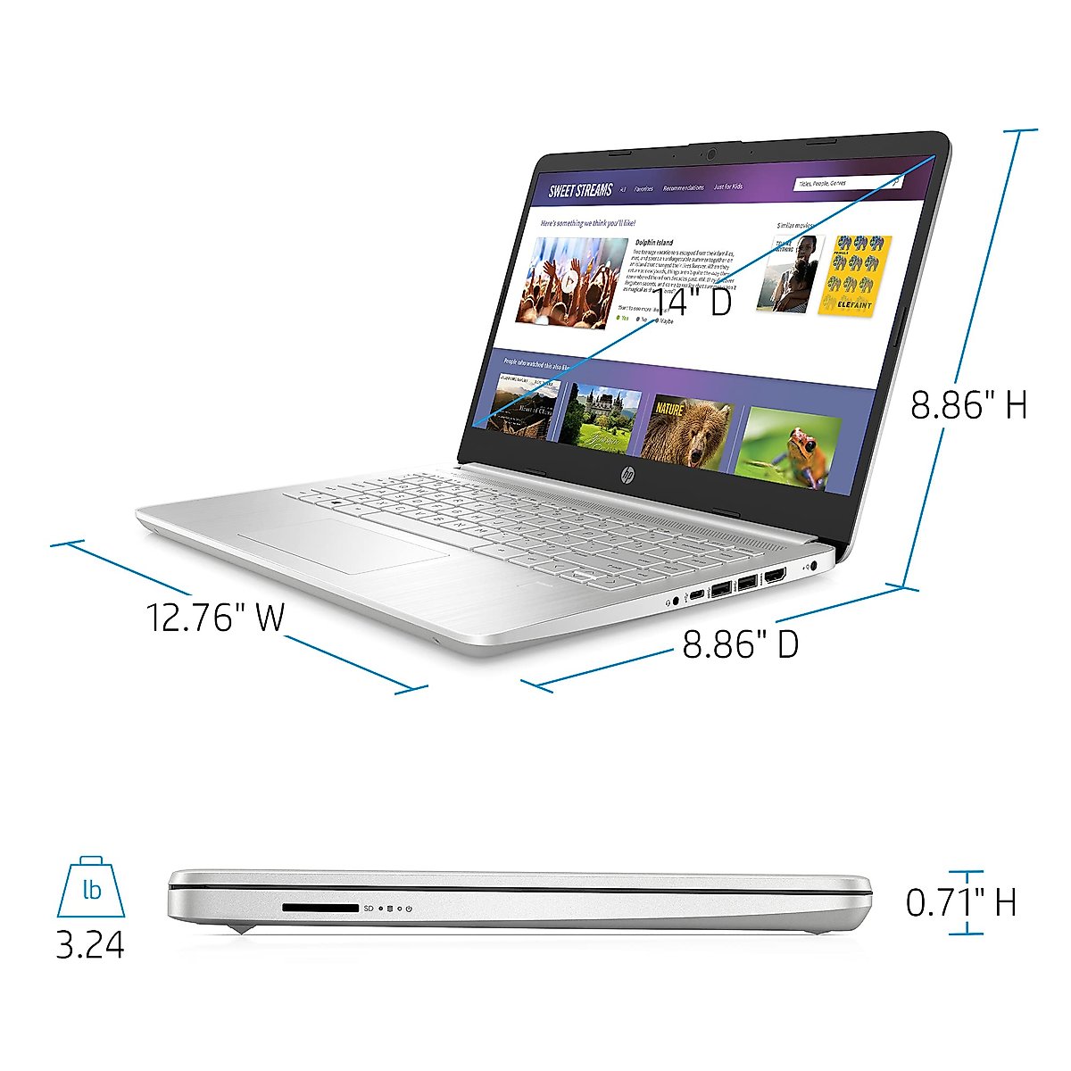 2022 HP Home and Business Laptop | 17.3" HD+ Display | AMD Athlon Silve Dual-Core 3050U Processor | AMD Radeon Graphics | 32GB DDR4 1TB NVMe SSD | WiFi AX | USB-C | HDMI | BT | Windows 10 Pro