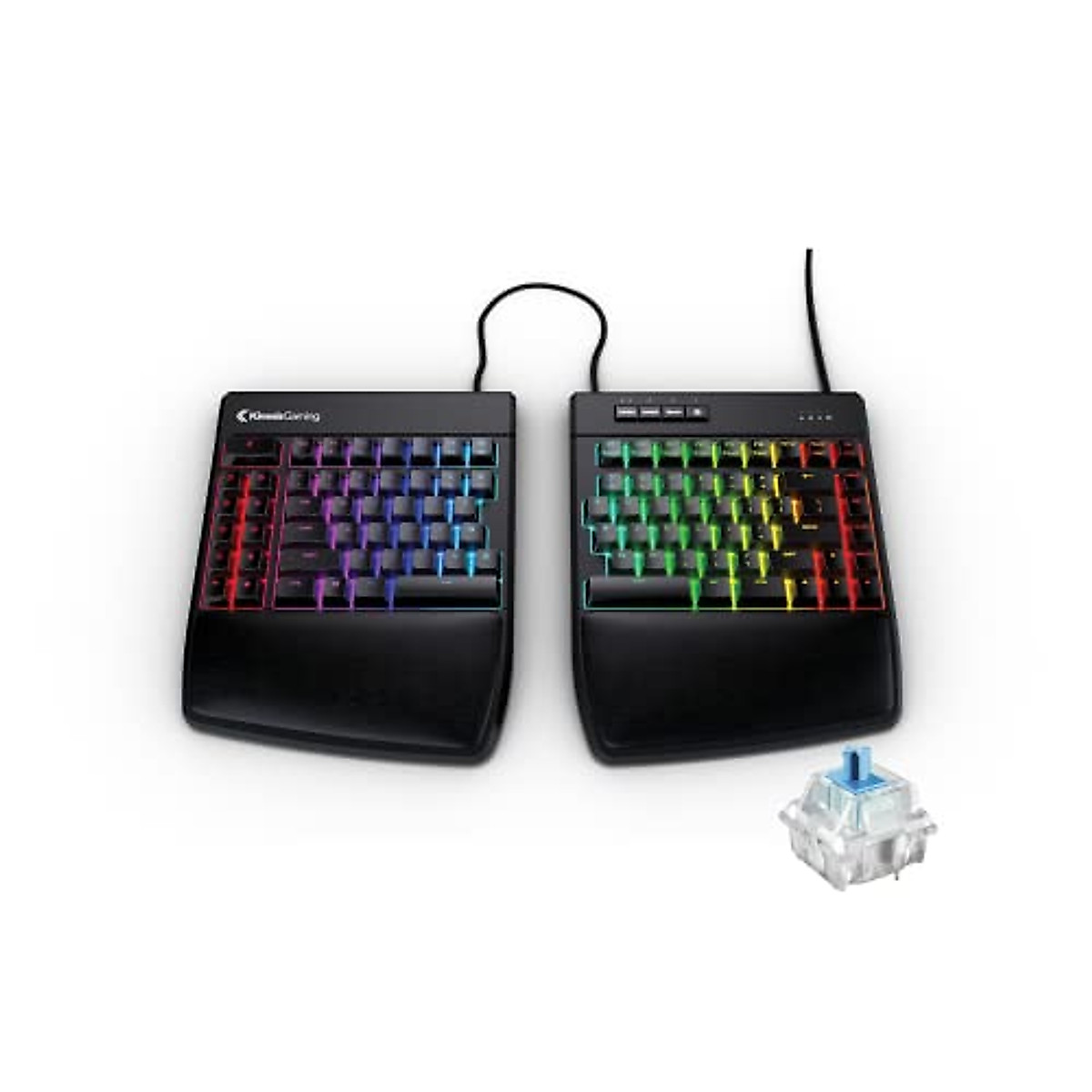 KINESIS USB GAMING Freestyle Edge RGB Split Mechanical Keyboard (MX Blue)