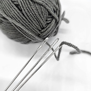 Medsuo 9pcs 4.9"/5.9"/6.9" Extra Long Darning Needles Sewing Needles Big Eye Hand Quilting Needles for Doll Making Webbing Carpet Leather Canvas Repair Stitching and Crafting Project