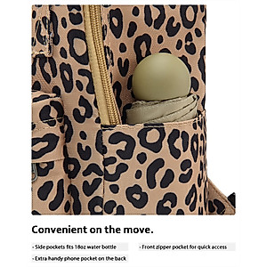 HotStyle BESTIE+ Fashion Mini Backpack for Girls & Kids, Small Diaper Bag Backpack, Cute for Travel, Hiking & Day Trip, Cheetah, Brown