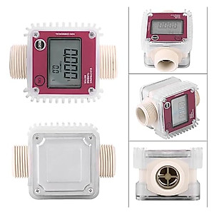 Flow Meter Digital Oil Fuel Flow Meter Gauge for Liquid Water Flow Measuring Instrument for Chemical Industry High Stability and Convenient Operation