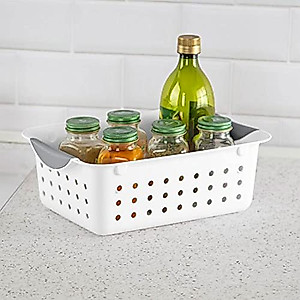 12) Sterilite 16228012 Small Ultra Plastic Storage Bin Organizer Baskets -White (non-0903)