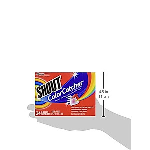 Shout Color Catcher, Dye-Trapping Sheets, 24 Sheets