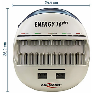 Ansmann 5207123/US Energy 16 Plus Battery Charger Maintenance Device