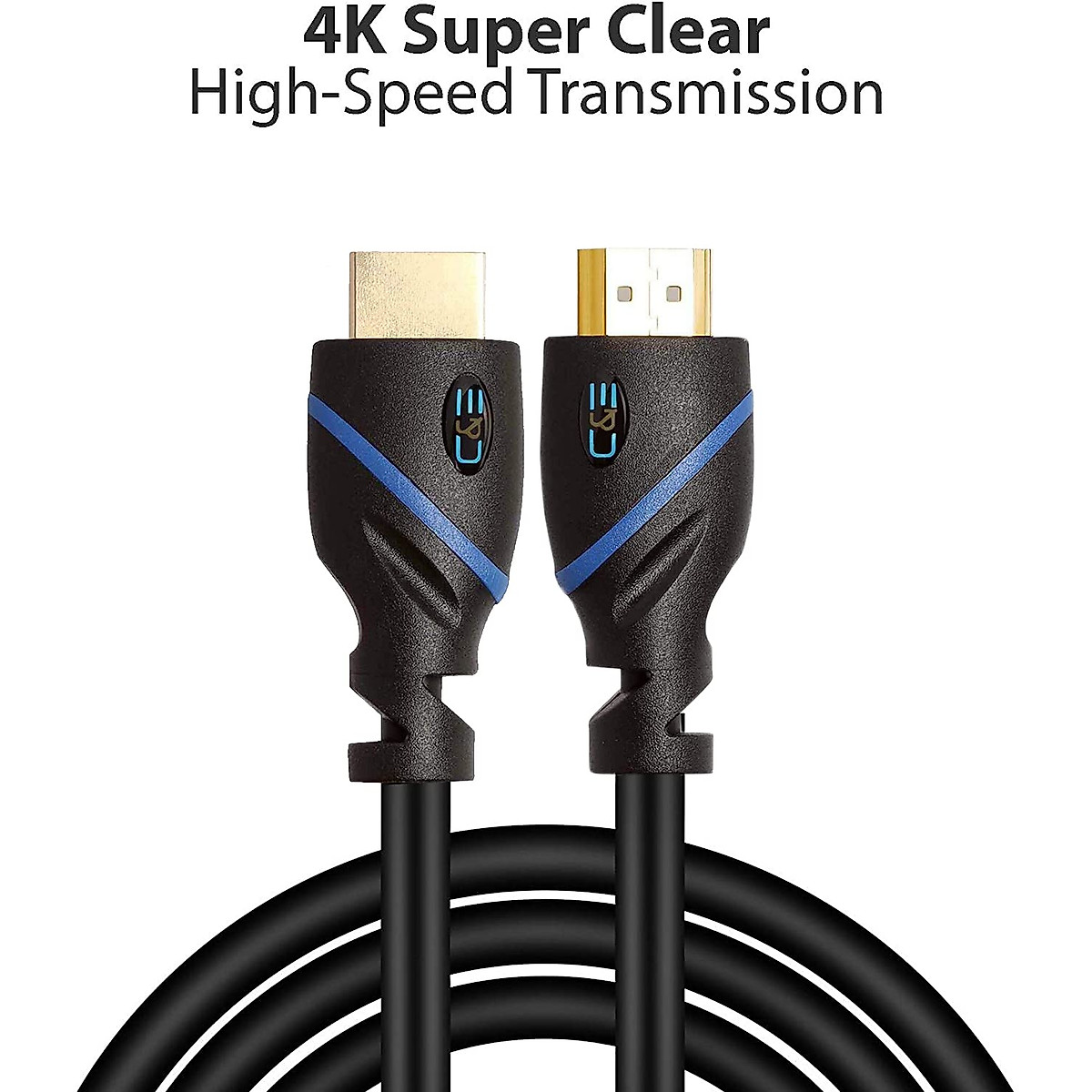 60ft (18.3M) High Speed HDMI Cable Male to Male with Ethernet Black (60 Feet/18.3 Meters) Supports 4K 30Hz, 3D, 1080p and Audio Return CNE622446