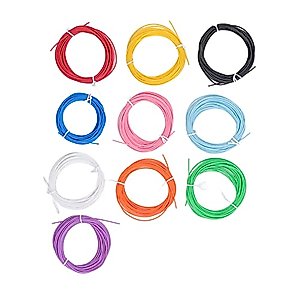 10 Color 3D Pen PCL Filament Refill 1.75mm Low Temperature Bright 3D Printing Pen Consumables 5m