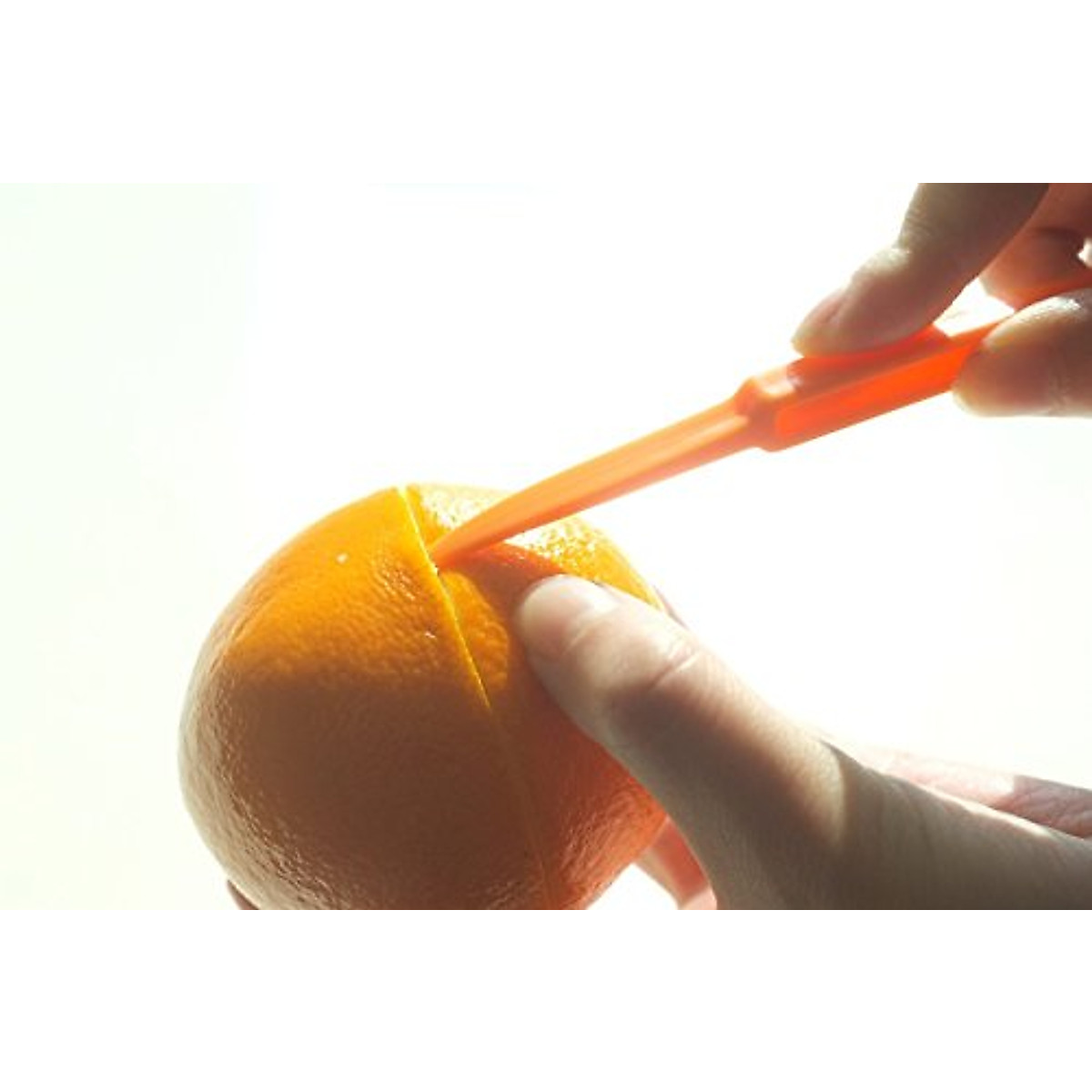 Minjie 2 pcs orange peeler tool Citrus Peeler in Bright Orange Color - Replaces Tupperware Peeler Bright Orange