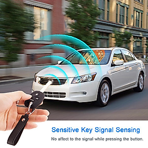 EKALA 2Pcs for Honda Key Shell Replacement with Silicone Key Fob Cover Case Keychain 4 Button Compatible with Honda 2003-2012 Accord / 2006-2013 Civic EX / 2005-2006 CR-V / 2009-2015 Pilot (KG-Hod-4R)