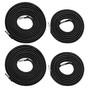 Keten Universal Replacement Cords for Zero Gravity Chair(4 Cords), Replacement Laces for Zero Gravity Chairs, Zero Gravity Recliner Repair Tool for Lounge Chair, Bungee Chair(Black)