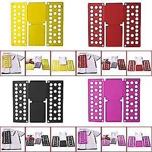 WJCCY Clothes Folder T Shirts Jumpers Organiser Fold Save Time Quick Clothes Folding Board Children Clothes Holder (Color : Red)