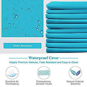 LDAILY 3 Pieces Patio Outdoor Furniture Sofa Set, Lounge Chaise with Cushions, Waterproof Tight Weaving Rattan, Conversation Set, Ideal for Garden, Pool, Patio