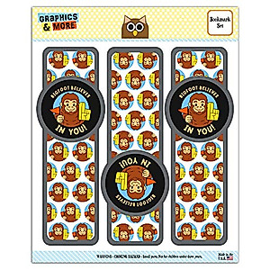 Bigfoot Believes in You Funny Humor Set of 3 Glossy Laminated Bookmarks