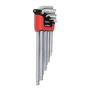 Wiha 66996 ErgoStar Ball End Hex L-Key, 9-Piece Set