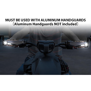 SAUTVS Handguards LED Lights for Can Am Ryker, Aluminum Hand Guards LED Lights Lamps Lighting Kit for Can-Am Ryker 600 900 Sport Rally All Models Accessories (2PCS, Replace #219400820)