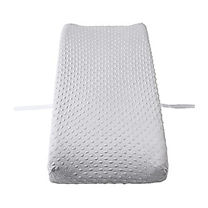 Blackleaf Baby Plush Minky Dot Changing Pad Covers, Minky Diaper Changing Table Pad Sheet Covers for Newborns Infants Baby Boys Girls (Glacier Gray)