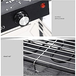 Charcoal and Electricity Dual-Purpose Barbecue Grill, Vertical Balcony Smoke-Free Barbecue Grill, Family Skewers Machine,Outdoor Cooking Camping Picnic