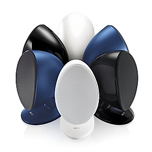 KEF EGG Versatile Desktop Speaker System - Gloss White (Pair)