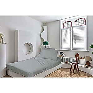 Microfiber RV Sheet Sets, 48x75 3/4 Full Bunk, Light Grey Solid, RV Bed Sheets for Campers, RV's & Travel Trailers Fit Mattress up to 8 Inch deep Motorhome RV Camping Sheets