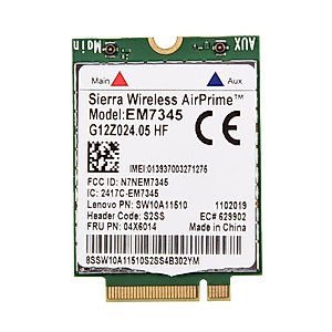 EM7345 Module Card,04X6014 4G LTE WWAN Card Module,ThinkPad Dedicated 4G Module,NGFF/M2 Interface for Thinkpad X250 X1C W550 T450 X240 T440 EM7345, High Speed LTE Mobile Broadband