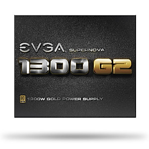 EVGA SuperNOVA 1300 G2 80+ GOLD, 1300W Fully Modular NVIDIA SLI and Crossfire Ready 10 Year Warranty Power Supply 120-G2-1300-XR