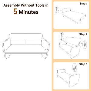 BAMOOLI Loveseat Sofa, Mid Century Modern Sofa, Lambswool Fabric Upholstered Couch, Luxury 2 Seater Couch with 2 Throw Pillows, Small Couches for Small Spaces, Living Room, Tool-Free Assembly, Beige