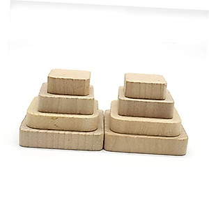 TEHAUX 10pcs Mini Blocks Void Stamp Wood Base Mini Wooden Cubes Unfinished Wood Cubes Crafts Scrapbooking Stamps Base Wooden Stamps Base Wood DIY Stamp Base Wood Carving Handle Wooden