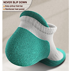 BULLIANT Socks For Women 6Pairs-Womens Athletic Ankle Socks No Show Cushioned for Walking Running-Compression Arch Support(6Pairs,Shoes Size:Women 6-8)