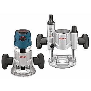 BOSCH MRC23EVSK Combination Router 15 Amp 2.3 Horsepower Corded Variable Speed Combination Plunge & Fixed-Base Router Kit with Hard Case