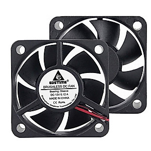 GDSTIME 2 Pack 50mm x 50mm x 20mm 12V DC Brushless Cooling Fan