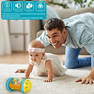 Charmspal Baby Activity Cube Musical Toy - Toddler Moving Toy Educational Play Center Roller Music Box Toy Preschool Learning Toy Birthday Gift for 6-84 Months Boys and Girls