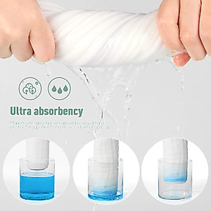 Yoofoss Muslin Burp Cloths 6 Pack Baby Washcloths Large 20''X10'' 100% Cotton 6 Layers Super Soft and Absorbent - White