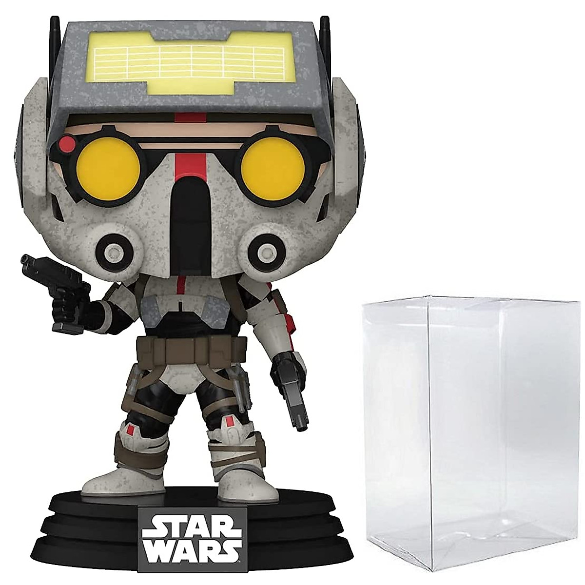 POP Star Wars: Bad Batch - Tech Funko Pop! Vinyl Figure (Bundled with Compatible Pop Box Protector Case), Bad Batch Tech, Multicolored, 3.75 inches