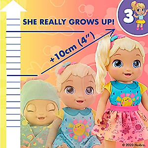 Baby Alive Baby Grows Up (Happy) - Happy Hope or Merry Meadow, Growing and Talking Baby Doll, Toy with 1 Surprise Doll and 8 Accessories , Blue